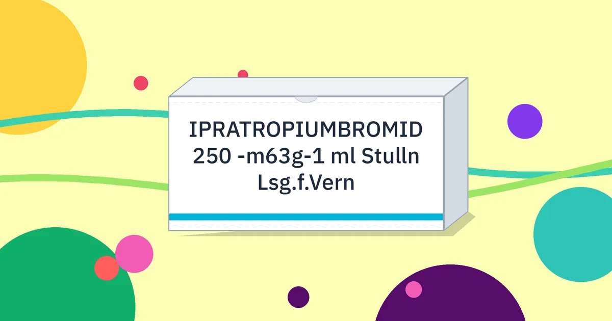Symbolbild: Packung mit der Aufschrift IPRATROPIUMBROMID 250 -m63g-1 ml Stulln Lsg.f.Vern (PZN 11509818) – Verfügbarkeit und Bezug in Apotheken in Frankfurt am Main