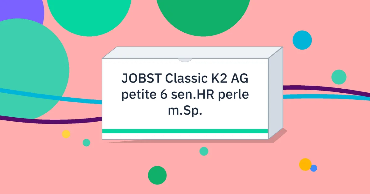 Symbolbild: Packung mit der Aufschrift JOBST Classic K2 AG petite 6 sen.HR perle m.Sp. (PZN 17961442) – Verfügbarkeit und Bezug in Apotheken in Frankfurt am Main