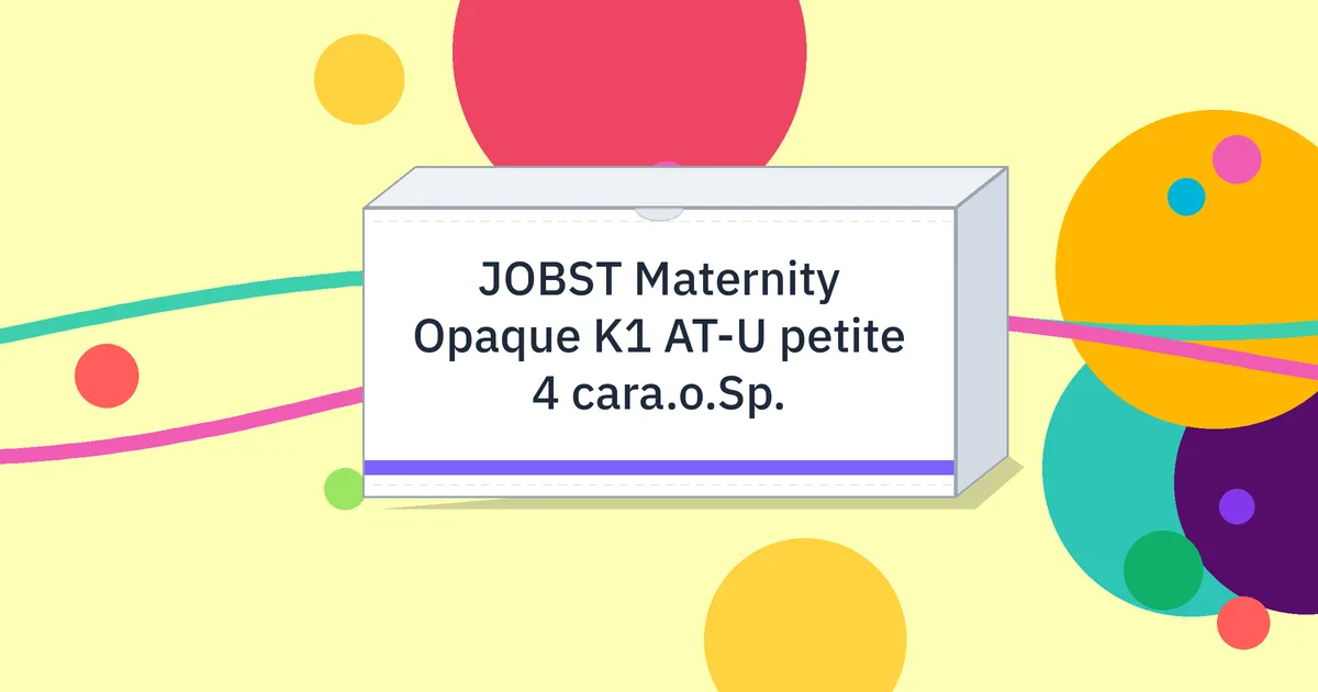 Symbolbild: Packung mit der Aufschrift JOBST Maternity Opaque K1 AT-U petite 4 cara.o.Sp. (PZN 15850655) – Verfügbarkeit und Bezug in Apotheken in Frankfurt am Main