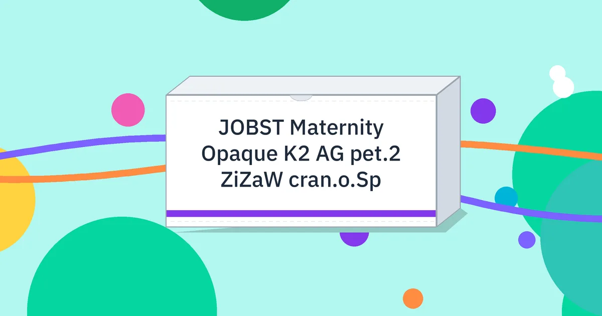 Symbolbild: Packung mit der Aufschrift JOBST Maternity Opaque K2 AG pet.2 ZiZaW cran.o.Sp (PZN 15858533) – Verfügbarkeit und Bezug in Apotheken in Frankfurt am Main