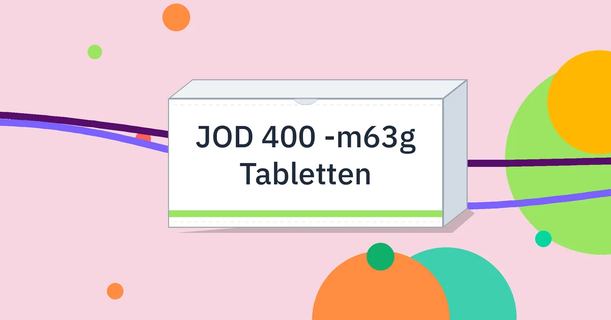 Symbolbild: Packung mit der Aufschrift JOD 400 -m63g Tabletten (PZN 20511116) – Verfügbarkeit und Bezug in Apotheken in Frankfurt am Main