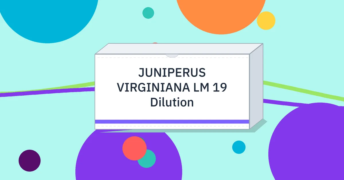 Symbolbild: Packung mit der Aufschrift JUNIPERUS VIRGINIANA LM 19 Dilution (PZN 13565198) – Verfügbarkeit und Bezug in Apotheken in Frankfurt am Main