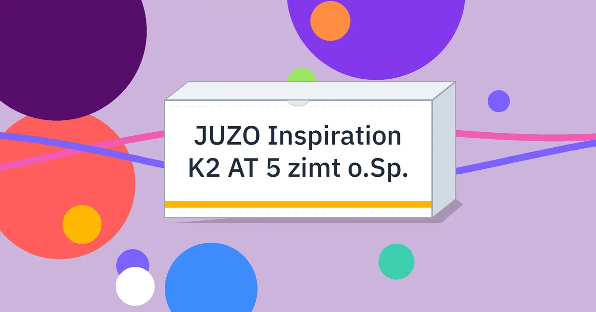 Symbolbild: Packung mit der Aufschrift JUZO Inspiration K2 AT 5 zimt o.Sp. (PZN 14926899) – Verfügbarkeit und Bezug in Apotheken in Frankfurt am Main