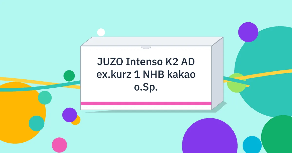 Symbolbild: Packung mit der Aufschrift JUZO Intenso K2 AD ex.kurz 1 NHB kakao o.Sp. (PZN 18622357) – Verfügbarkeit und Bezug in Apotheken in Frankfurt am Main