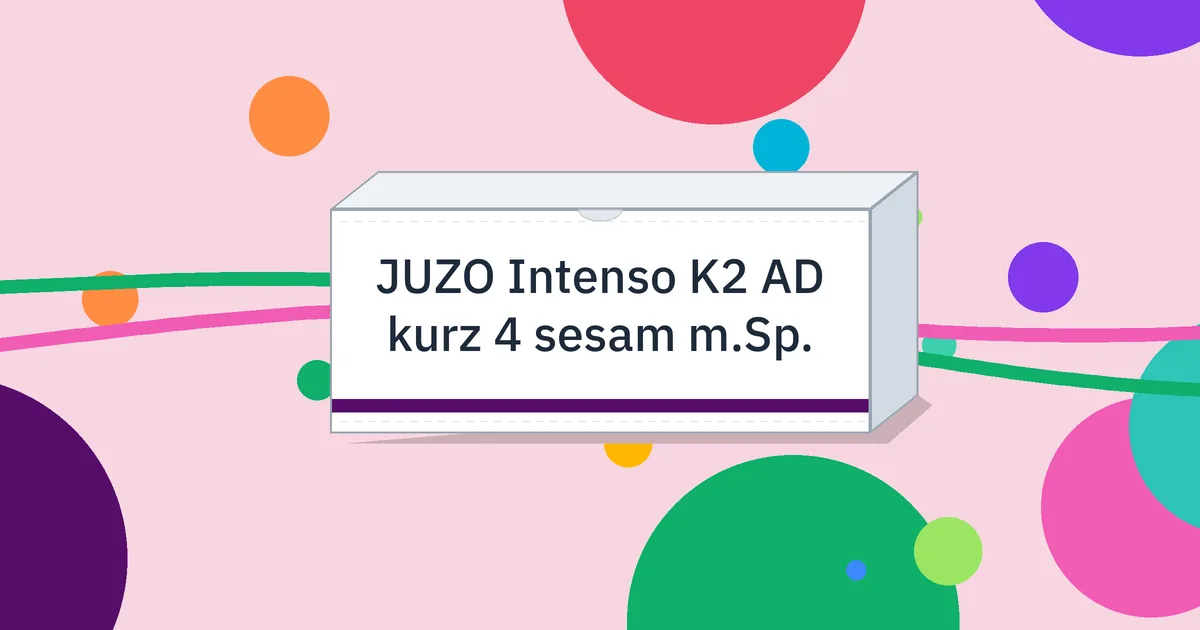 Symbolbild: Packung mit der Aufschrift JUZO Intenso K2 AD kurz 4 sesam m.Sp. (PZN 18607458) – Verfügbarkeit und Bezug in Apotheken in Frankfurt am Main
