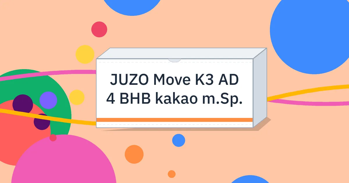 Symbolbild: Packung mit der Aufschrift JUZO Move K3 AD 4 BHB kakao m.Sp. (PZN 18571074) – Verfügbarkeit und Bezug in Apotheken in Frankfurt am Main