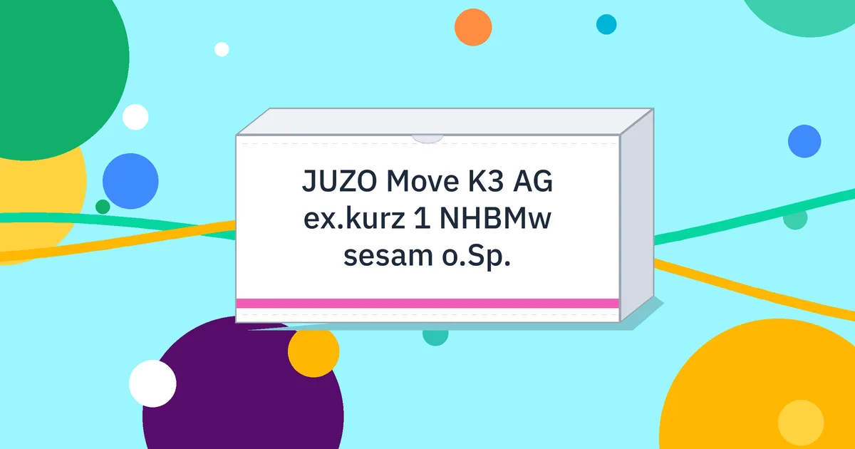 Symbolbild: Packung mit der Aufschrift JUZO Move K3 AG ex.kurz 1 NHBMw sesam o.Sp. (PZN 18584935) – Verfügbarkeit und Bezug in Apotheken in Frankfurt am Main