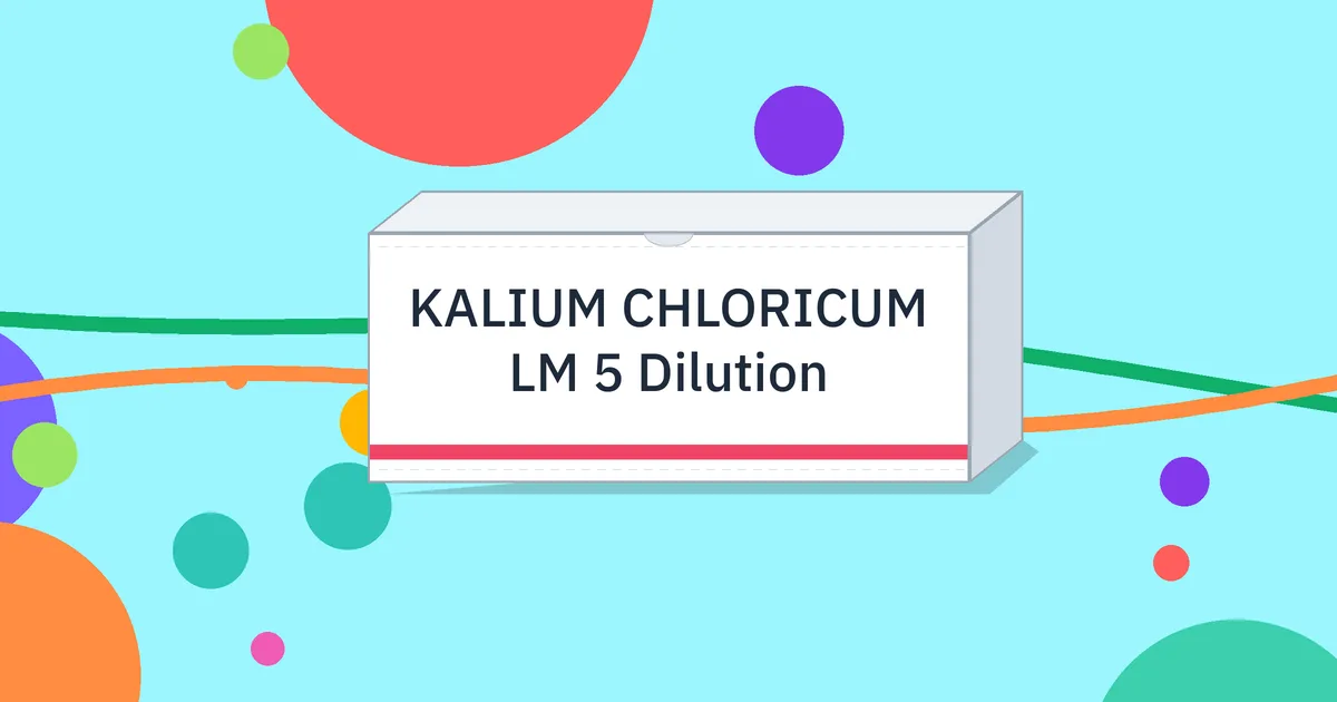 Symbolbild: Packung mit der Aufschrift KALIUM CHLORICUM LM 5 Dilution (PZN 12918625) – Verfügbarkeit und Bezug in Apotheken in Frankfurt am Main