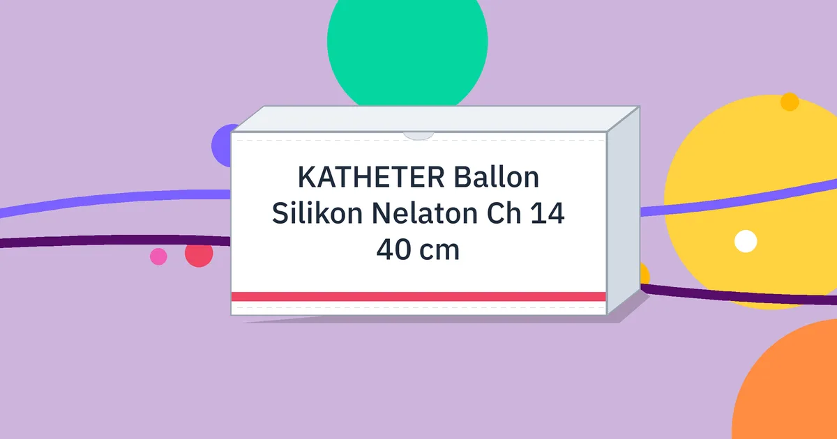 Symbolbild: Packung mit der Aufschrift KATHETER Ballon Silikon Nelaton Ch 14 40 cm (PZN 01085599) – Verfügbarkeit und Bezug in Apotheken in Frankfurt am Main