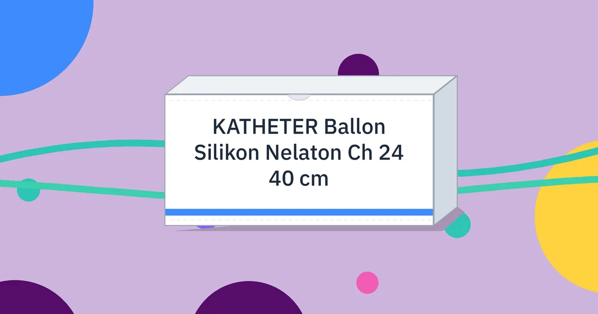 Symbolbild: Packung mit der Aufschrift KATHETER Ballon Silikon Nelaton Ch 24 40 cm (PZN 01085659) – Verfügbarkeit und Bezug in Apotheken in Frankfurt am Main