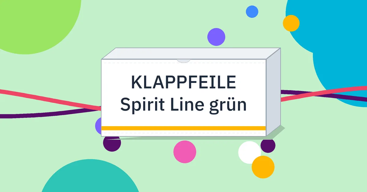 Symbolbild: Packung mit der Aufschrift KLAPPFEILE Spirit Line grün (PZN 01505044) – Verfügbarkeit und Bezug in Apotheken in Frankfurt am Main