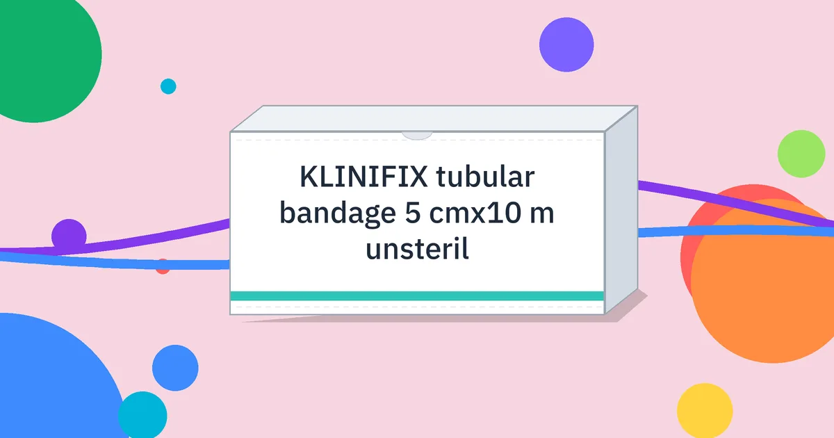 Symbolbild: Packung mit der Aufschrift KLINIFIX tubular bandage 5 cmx10 m unsteril (PZN 19420822) – Verfügbarkeit und Bezug in Apotheken in Frankfurt am Main