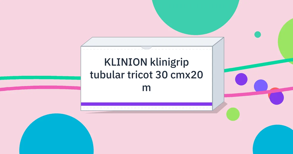 Symbolbild: Packung mit der Aufschrift KLINION klinigrip tubular tricot 30 cmx20 m (PZN 19851775) – Verfügbarkeit und Bezug in Apotheken in Frankfurt am Main