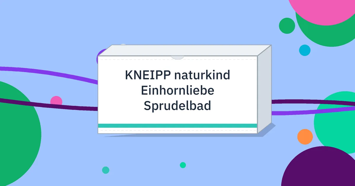 Symbolbild: Packung mit der Aufschrift KNEIPP naturkind Einhornliebe Sprudelbad (PZN 19335105) – Verfügbarkeit und Bezug in Apotheken in Frankfurt am Main