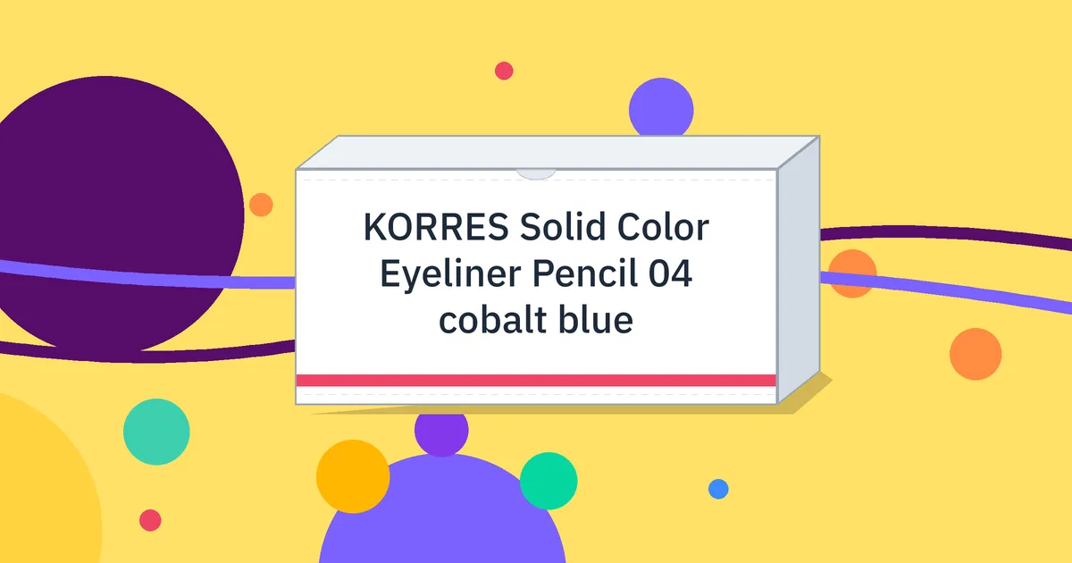 Symbolbild: Packung mit der Aufschrift KORRES Solid Color Eyeliner Pencil 04 cobalt blue (PZN 19981331) – Verfügbarkeit und Bezug in Apotheken in Frankfurt am Main