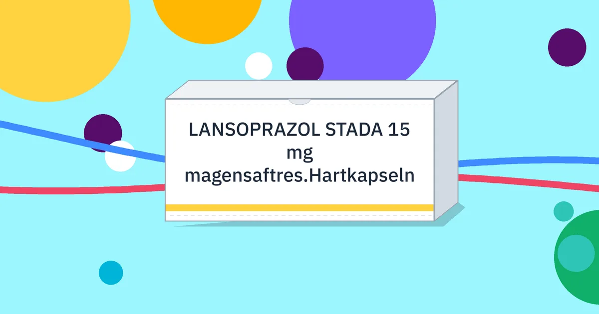 Symbolbild: Packung mit der Aufschrift LANSOPRAZOL STADA 15 mg magensaftres.Hartkapseln (PZN 02436629) – Verfügbarkeit und Bezug in Apotheken in Frankfurt am Main