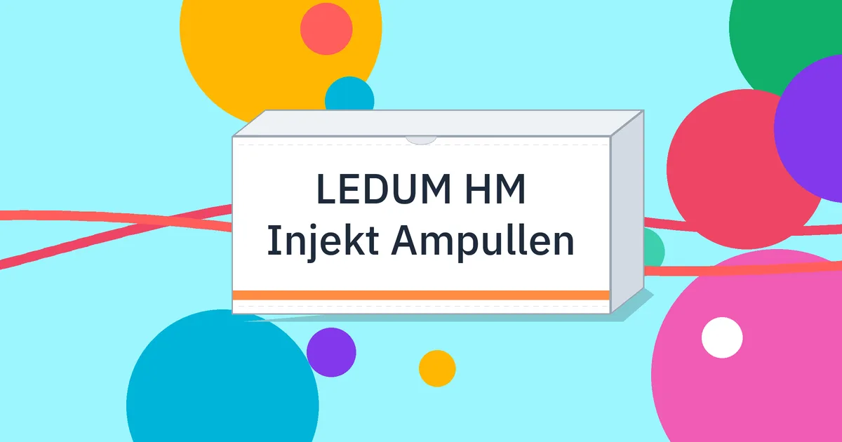 Symbolbild: Packung mit der Aufschrift LEDUM HM Injekt Ampullen (PZN 01033332) – Verfügbarkeit und Bezug in Apotheken in Frankfurt am Main