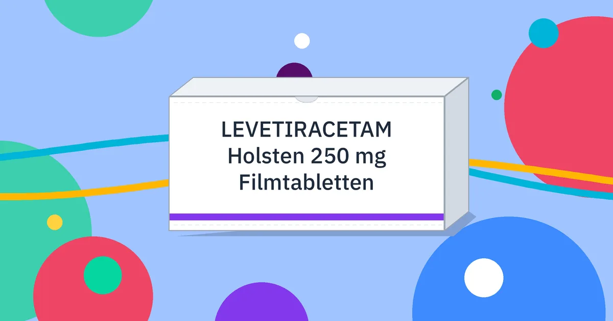 Symbolbild: Packung mit der Aufschrift LEVETIRACETAM Holsten 250 mg Filmtabletten (PZN 12549978) – Verfügbarkeit und Bezug in Apotheken in Frankfurt am Main