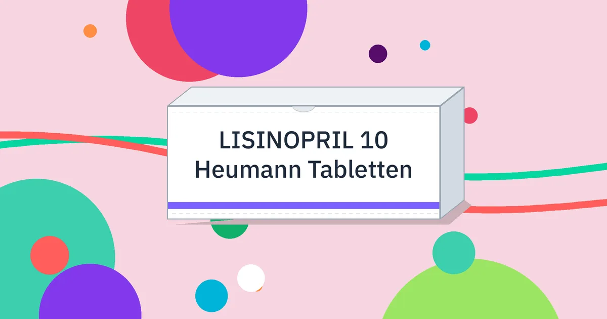 Symbolbild: Packung mit der Aufschrift LISINOPRIL 10 Heumann Tabletten (PZN 00476441) – Verfügbarkeit und Bezug in Apotheken in Frankfurt am Main