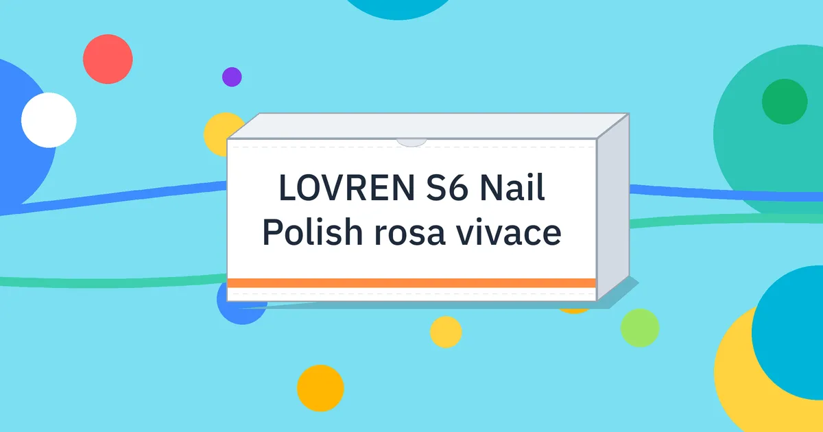 Symbolbild: Packung mit der Aufschrift LOVREN S6 Nail Polish rosa vivace (PZN 20030500) – Verfügbarkeit und Bezug in Apotheken in Frankfurt am Main