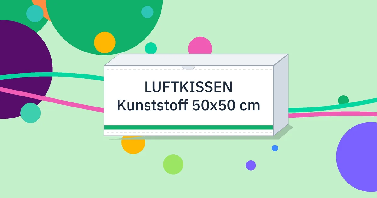 Symbolbild: Packung mit der Aufschrift LUFTKISSEN Kunststoff 50x50 cm (PZN 02442110) – Verfügbarkeit und Bezug in Apotheken in Frankfurt am Main