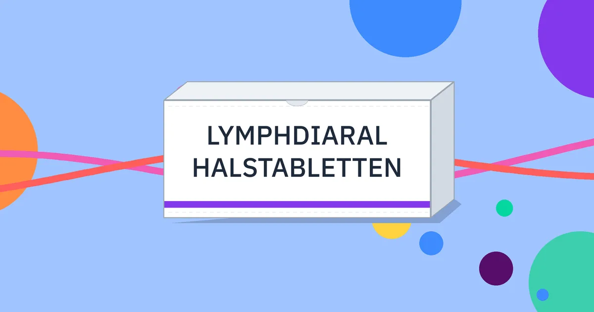 Symbolbild: Packung mit der Aufschrift LYMPHDIARAL HALSTABLETTEN (PZN 01843864) – Verfügbarkeit und Bezug in Apotheken in Frankfurt am Main