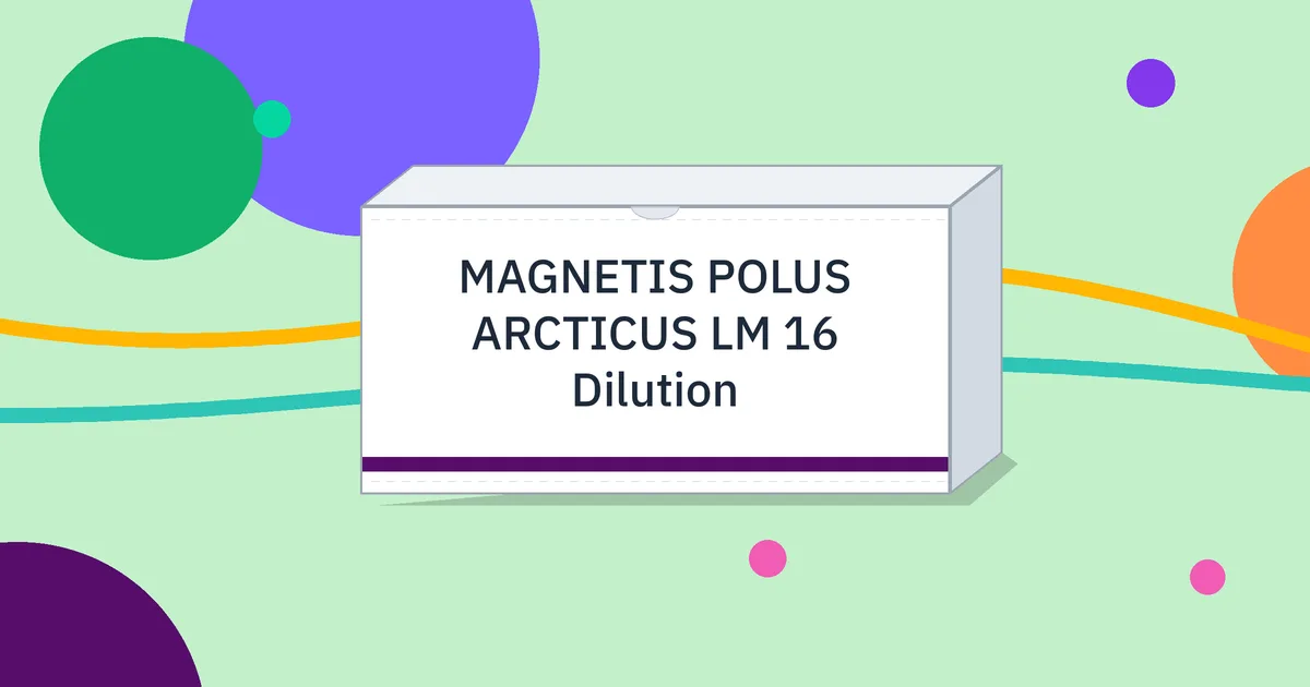Symbolbild: Packung mit der Aufschrift MAGNETIS POLUS ARCTICUS LM 16 Dilution (PZN 12941009) – Verfügbarkeit und Bezug in Apotheken in Frankfurt am Main