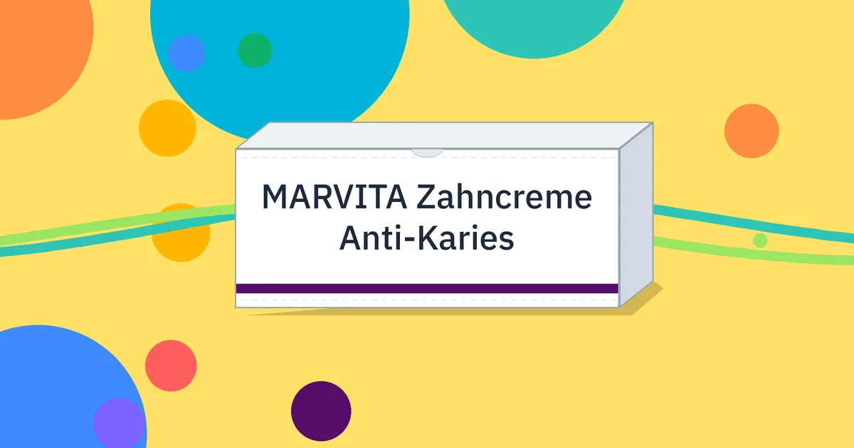 Symbolbild: Packung mit der Aufschrift MARVITA Zahncreme Anti-Karies (PZN 11060991) – Verfügbarkeit und Bezug in Apotheken in Frankfurt am Main