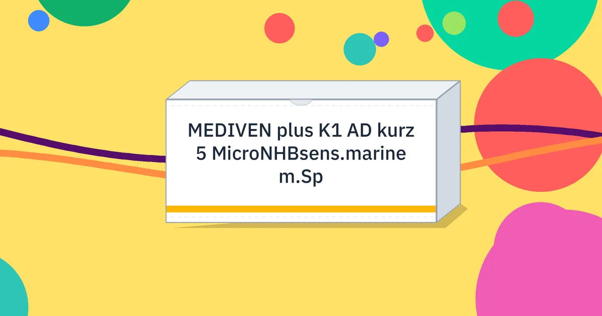 Symbolbild: Packung mit der Aufschrift MEDIVEN plus K1 AD kurz 5 MicroNHBsens.marine m.Sp (PZN 15907390) – Verfügbarkeit und Bezug in Apotheken in Frankfurt am Main