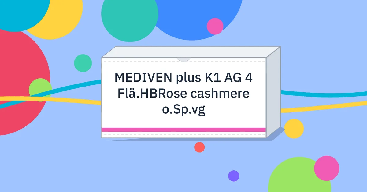 Symbolbild: Packung mit der Aufschrift MEDIVEN plus K1 AG 4 Flä.HBRose cashmere o.Sp.vg (PZN 15911693) – Verfügbarkeit und Bezug in Apotheken in Frankfurt am Main