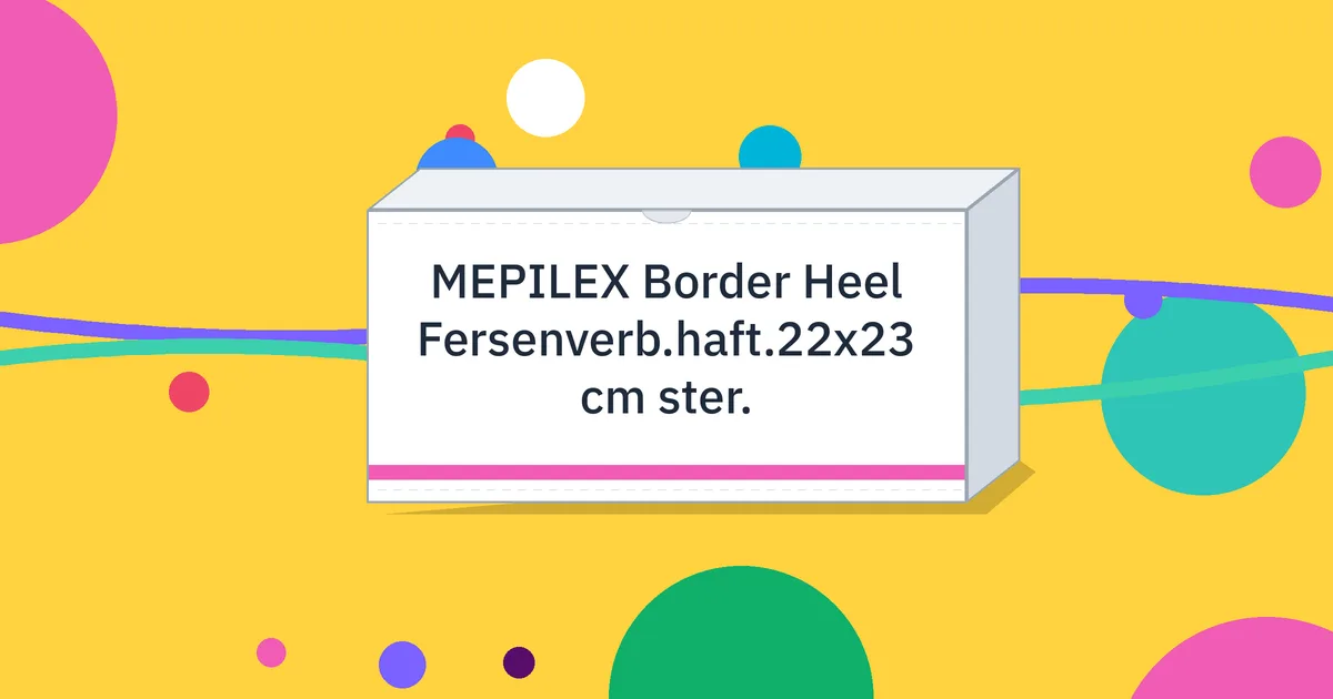 Symbolbild: Packung mit der Aufschrift MEPILEX Border Heel Fersenverb.haft.22x23 cm ster. (PZN 19507339) – Verfügbarkeit und Bezug in Apotheken in Frankfurt am Main