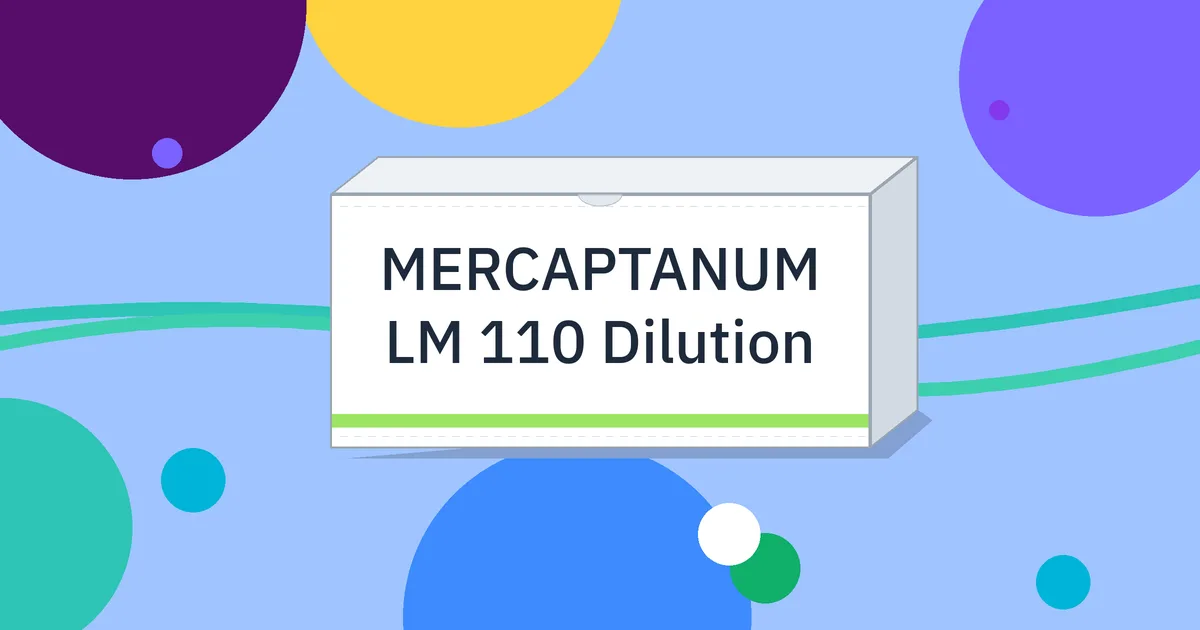 Symbolbild: Packung mit der Aufschrift MERCAPTANUM LM 110 Dilution (PZN 13605911) – Verfügbarkeit und Bezug in Apotheken in Frankfurt am Main