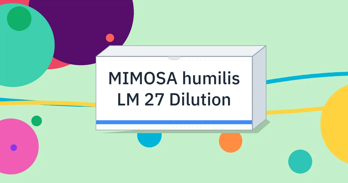 Symbolbild: Packung mit der Aufschrift MIMOSA humilis LM 27 Dilution (PZN 13608594) – Verfügbarkeit und Bezug in Apotheken in Frankfurt am Main