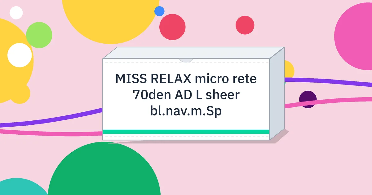 Symbolbild: Packung mit der Aufschrift MISS RELAX micro rete 70den AD L sheer bl.nav.m.Sp (PZN 16183528) – Verfügbarkeit und Bezug in Apotheken in Frankfurt am Main