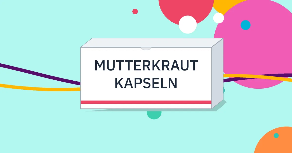 Symbolbild: Packung mit der Aufschrift MUTTERKRAUT KAPSELN (PZN 08635258) – Verfügbarkeit und Bezug in Apotheken in Frankfurt am Main