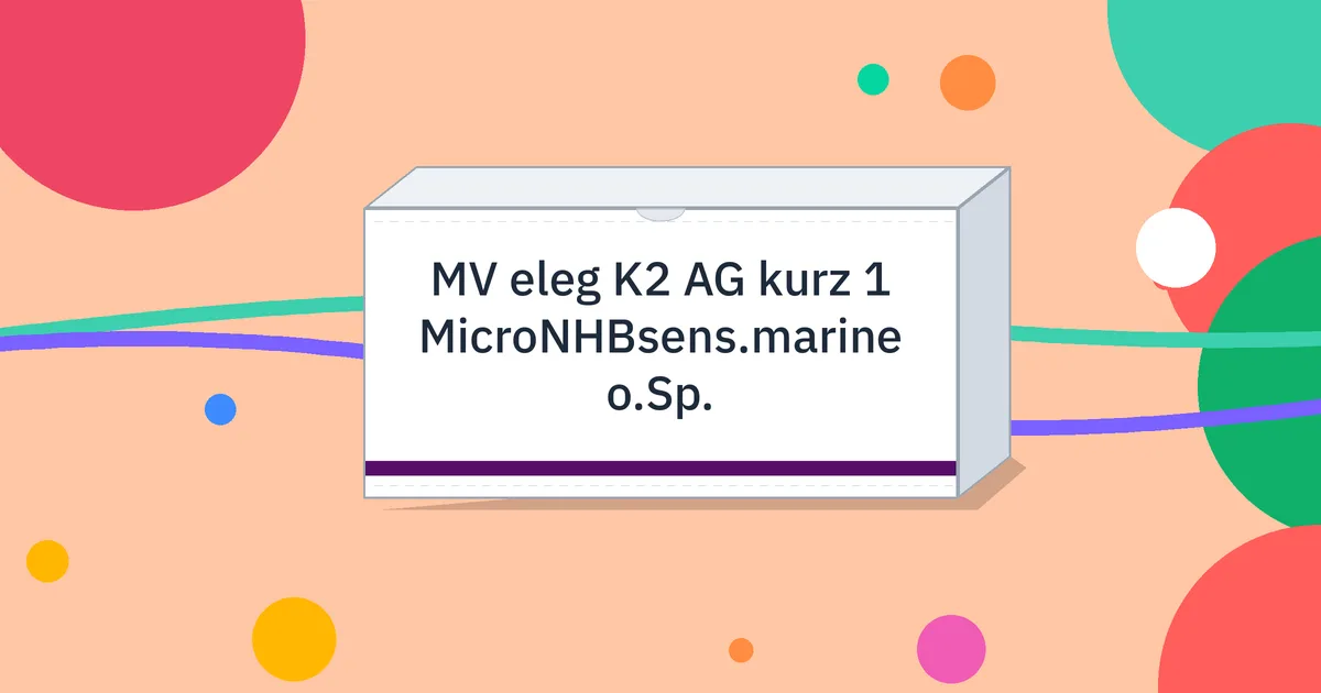 Symbolbild: Packung mit der Aufschrift MV eleg K2 AG kurz 1 MicroNHBsens.marine o.Sp. (PZN 15710351) – Verfügbarkeit und Bezug in Apotheken in Frankfurt am Main