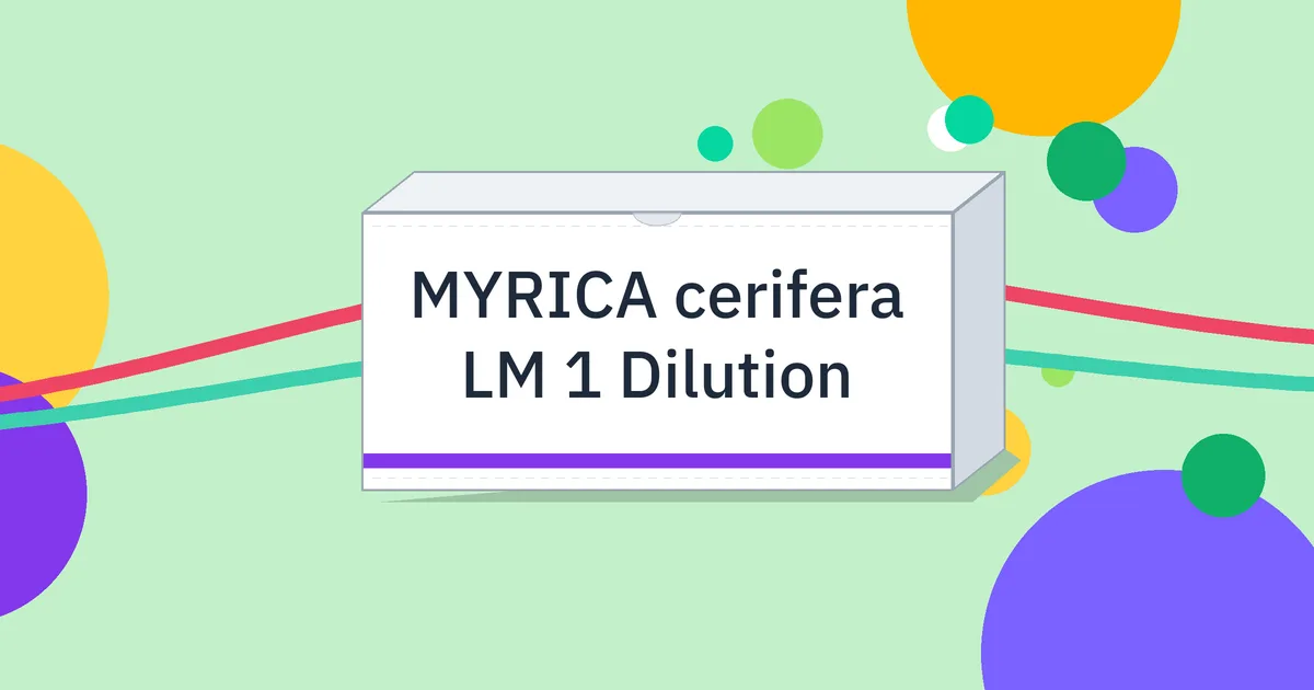 Symbolbild: Packung mit der Aufschrift MYRICA cerifera LM 1 Dilution (PZN 12956985) – Verfügbarkeit und Bezug in Apotheken in Frankfurt am Main