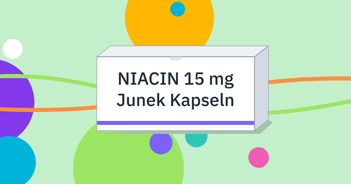 Symbolbild: Packung mit der Aufschrift NIACIN 15 mg Junek Kapseln (PZN 10052498) – Verfügbarkeit und Bezug in Apotheken in Frankfurt am Main