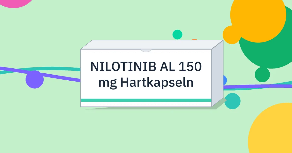 Symbolbild: Packung mit der Aufschrift NILOTINIB AL 150 mg Hartkapseln (PZN 19265244) – Verfügbarkeit und Bezug in Apotheken in Frankfurt am Main