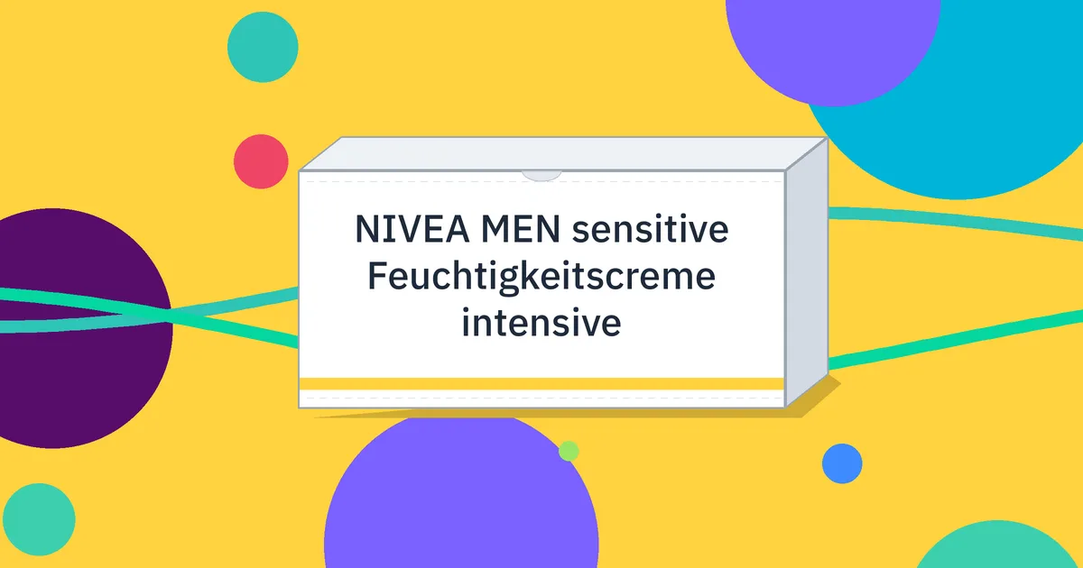 Symbolbild: Packung mit der Aufschrift NIVEA MEN sensitive Feuchtigkeitscreme intensive (PZN 16046688) – Verfügbarkeit und Bezug in Apotheken in Frankfurt am Main