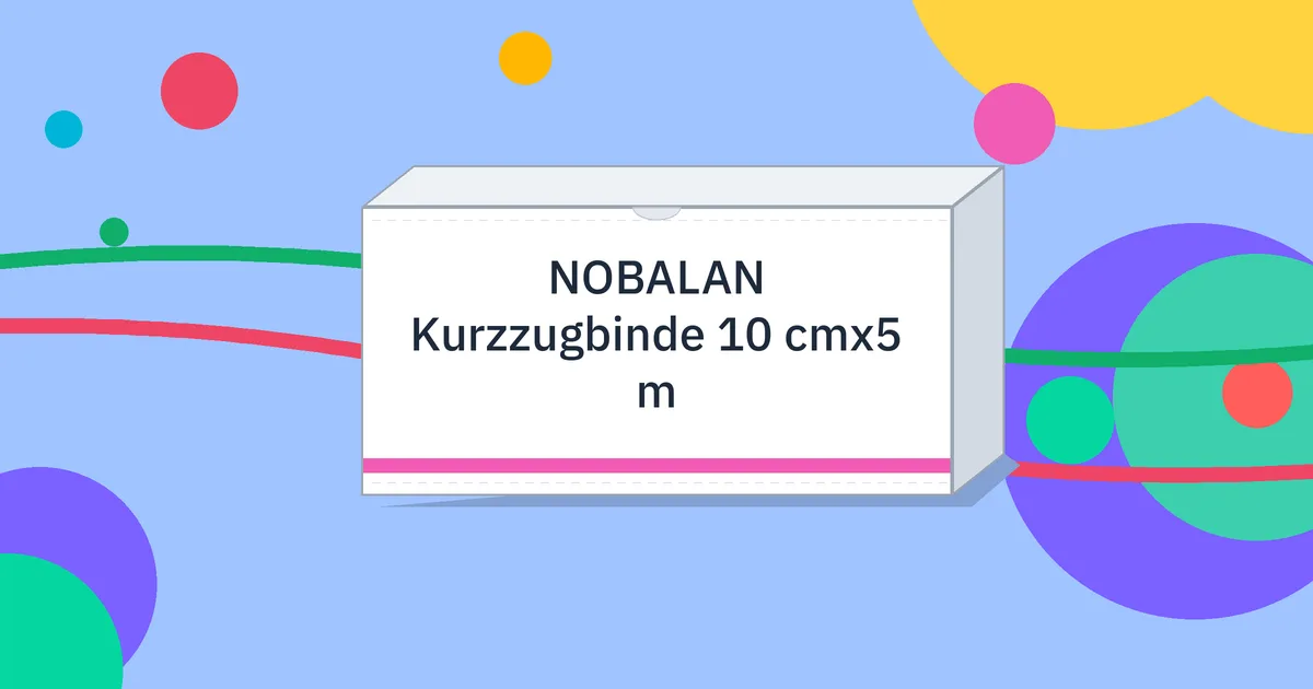 Symbolbild: Packung mit der Aufschrift NOBALAN Kurzzugbinde 10 cmx5 m (PZN 16028934) – Verfügbarkeit und Bezug in Apotheken in Frankfurt am Main
