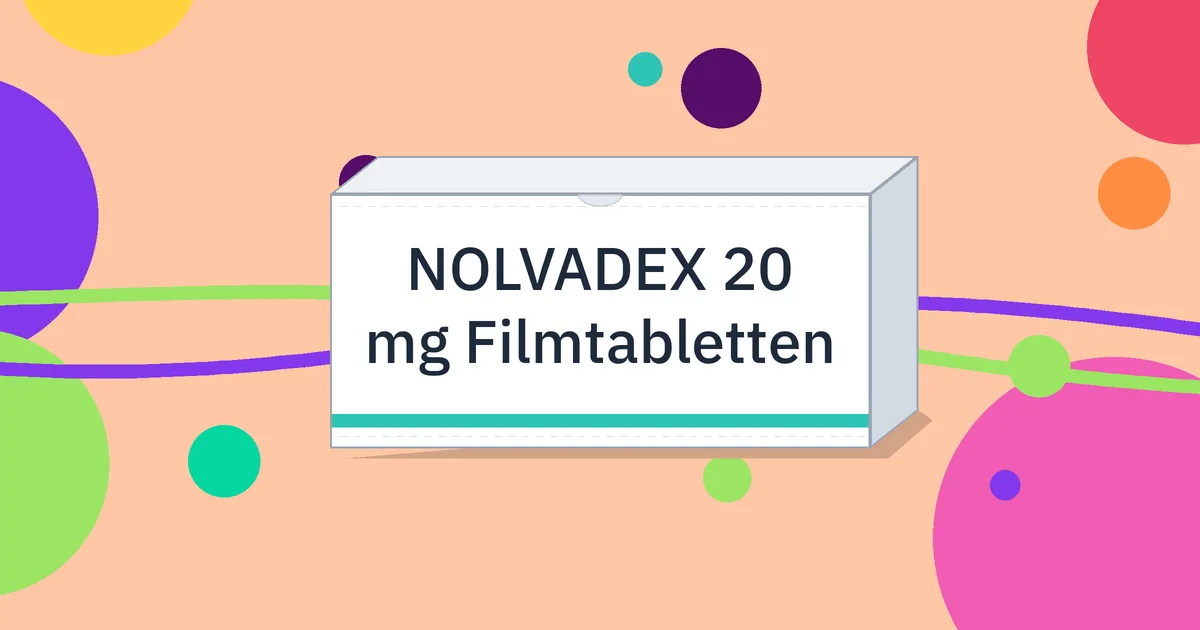 Symbolbild: Packung mit der Aufschrift NOLVADEX 20 mg Filmtabletten (PZN 18052902) – Verfügbarkeit und Bezug in Apotheken in Frankfurt am Main