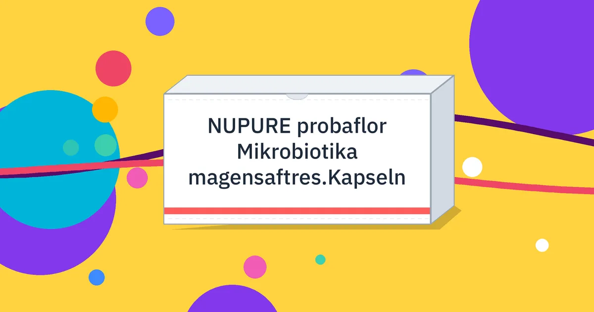 Symbolbild: Packung mit der Aufschrift NUPURE probaflor Mikrobiotika magensaftres.Kapseln (PZN 15399812) – Verfügbarkeit und Bezug in Apotheken in Frankfurt am Main