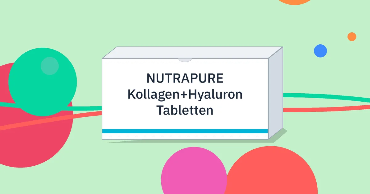 Symbolbild: Packung mit der Aufschrift NUTRAPURE Kollagen+Hyaluron Tabletten (PZN 20118531) – Verfügbarkeit und Bezug in Apotheken in Frankfurt am Main