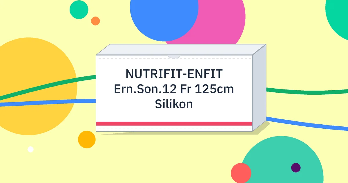Symbolbild: Packung mit der Aufschrift NUTRIFIT-ENFIT Ern.Son.12 Fr 125cm Silikon (PZN 17272932) – Verfügbarkeit und Bezug in Apotheken in Frankfurt am Main