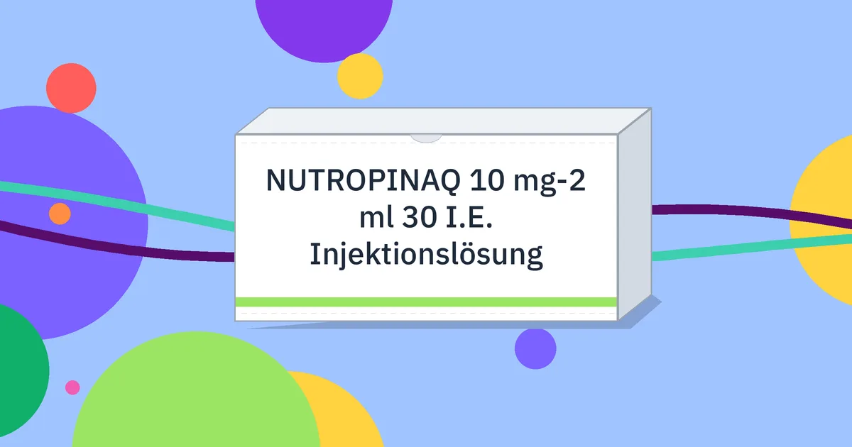 Symbolbild: Packung mit der Aufschrift NUTROPINAQ 10 mg-2 ml 30 I.E. Injektionslösung (PZN 11024624) – Verfügbarkeit und Bezug in Apotheken in Frankfurt am Main