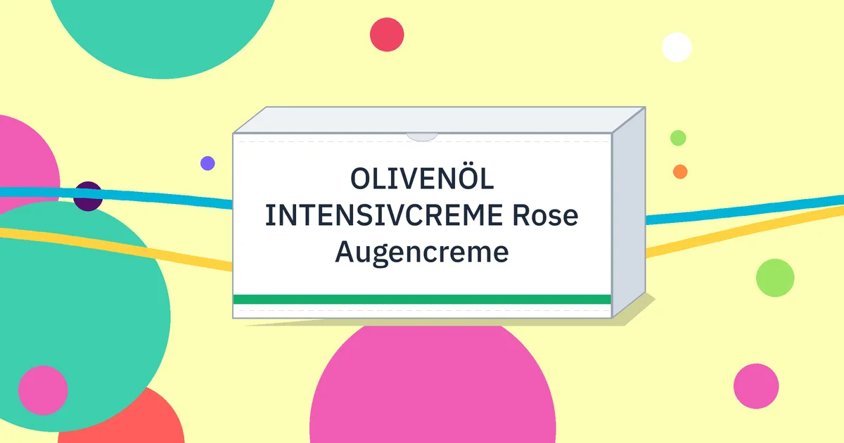 Symbolbild: Packung mit der Aufschrift OLIVENÖL INTENSIVCREME Rose Augencreme (PZN 15816606) – Verfügbarkeit und Bezug in Apotheken in Frankfurt am Main