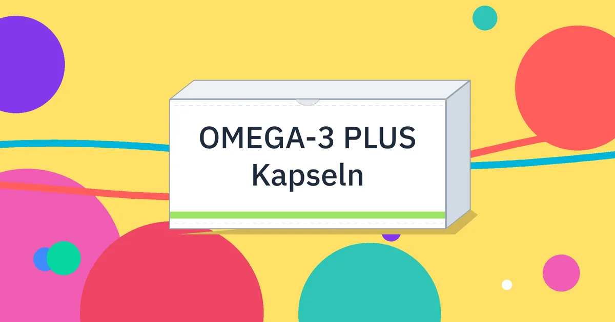 Symbolbild: Packung mit der Aufschrift OMEGA-3 PLUS Kapseln (PZN 18771293) – Verfügbarkeit und Bezug in Apotheken in Frankfurt am Main