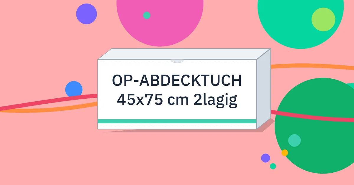 Symbolbild: Packung mit der Aufschrift OP-ABDECKTUCH 45x75 cm 2lagig (PZN 19415991) – Verfügbarkeit und Bezug in Apotheken in Frankfurt am Main