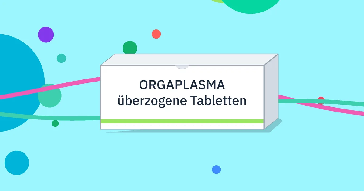 Symbolbild: Packung mit der Aufschrift ORGAPLASMA überzogene Tabletten (PZN 04586221) – Verfügbarkeit und Bezug in Apotheken in Frankfurt am Main